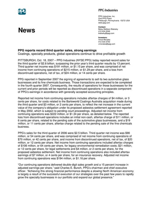 ppg industries 2Q06EarningsRelease | PDF