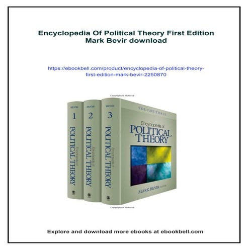 Encyclopedia Of Political Theory First Edition Mark Bevir | PDF