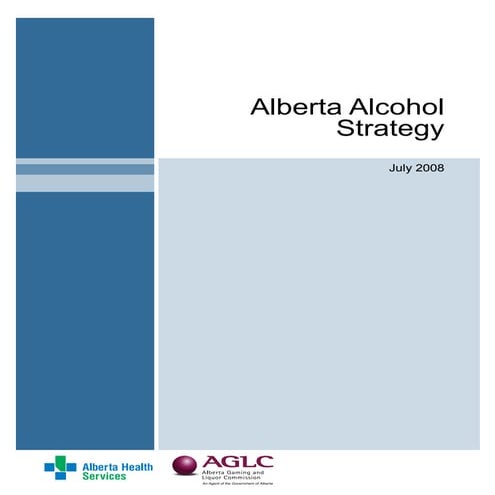 Alberta Alcohol Strategy | PDF