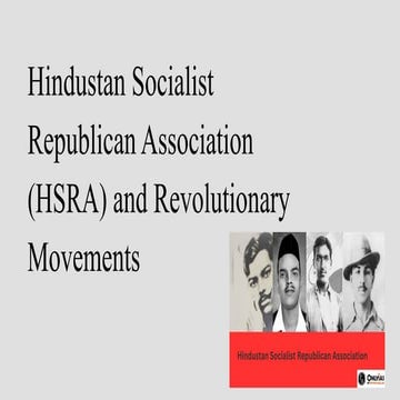 Hindustan socialist republican army | PPTX