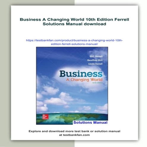 Business A Changing World 10th Edition Ferrell Solutions Manual | PDF