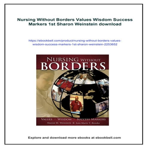 Nursing Without Borders Values Wisdom Success Markers 1st Sharon ...