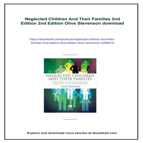 Neglected Children And Their Families 2nd Edition 2nd Edition Olive ...