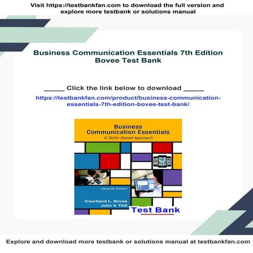 Complete Download of Business Communication Essentials 7th Edition ...