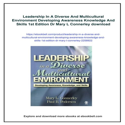 Leadership In A Diverse And Multicultural Environment Developing ...