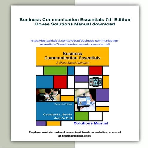 Business Communication Essentials 7th Edition Bovee Solutions Manual | PDF