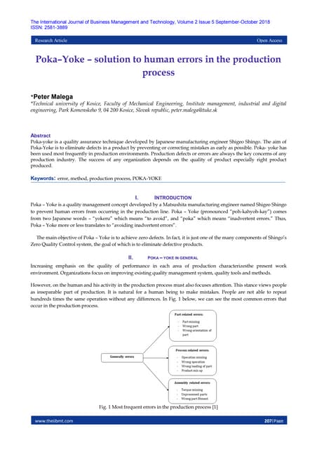 Poka Yoke And Jidoka Ppt