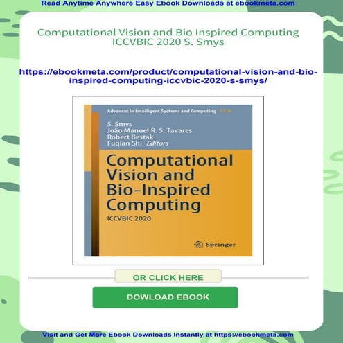 Computational Vision and Bio Inspired Computing ICCVBIC 2020 S. Smys | PDF