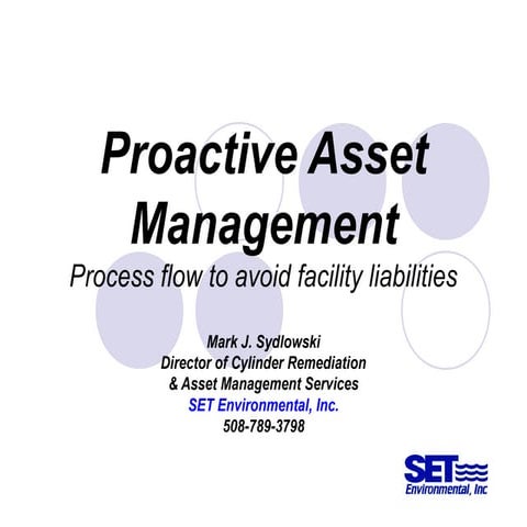 SET Proactive Asset Management | PPT