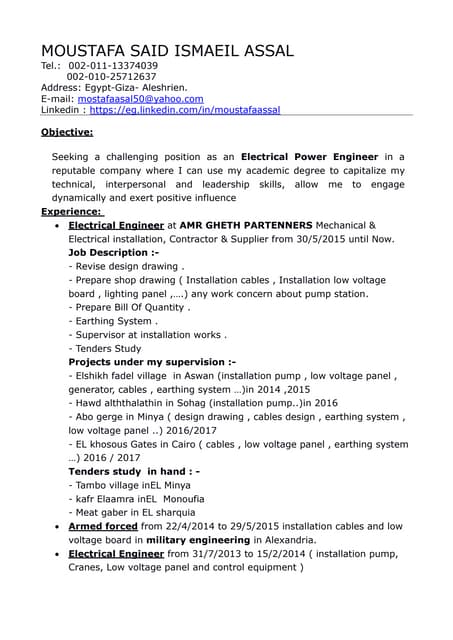Ahmed Saied Mustafa Abdelwahab CV1 | PDF