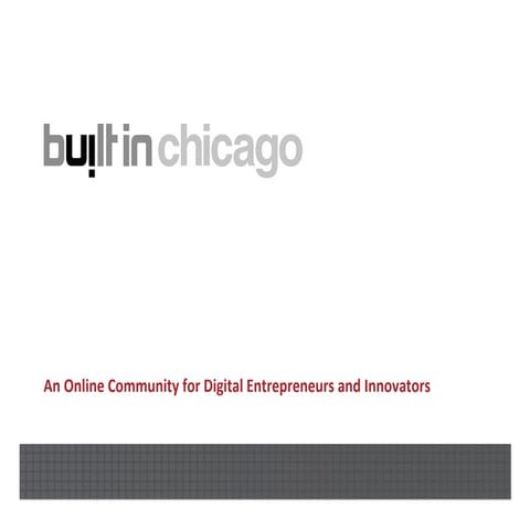 The Digital Technology Startup Ecosystem in Chicago | PPT