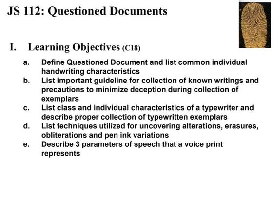 Classes of questioned documents | PPTX | Desktop Publishing | Computer ...