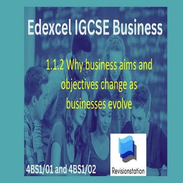 Edexcel iGCSE Business 1.1.2 Why business aims and objectives change.pptx