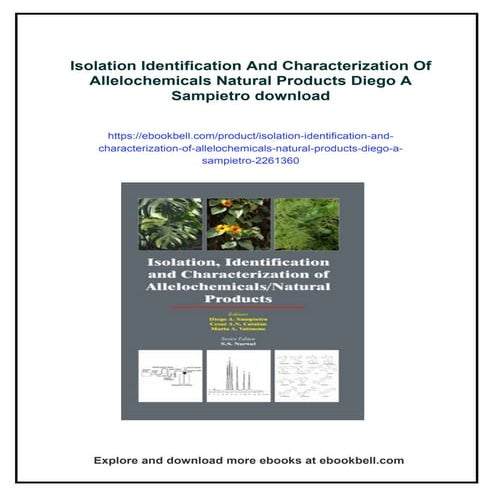 Isolation Identification And Characterization Of Allelochemicals ...