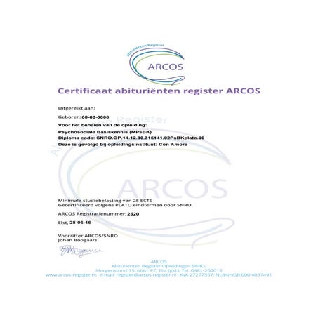 arcos-certificaat | PDF