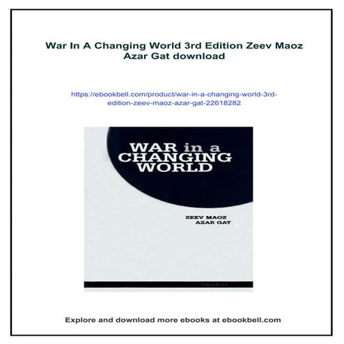 War In A Changing World 3rd Edition Zeev Maoz Azar Gat | PDF