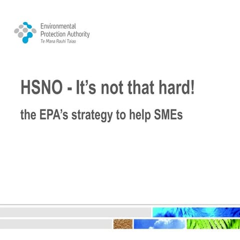 HSNO - It’s Not That Hard | PPT
