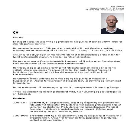 CV_Lars Thestrup | PDF