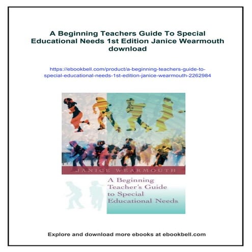 A Beginning Teachers Guide To Special Educational Needs 1st Edition ...