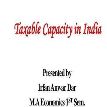 Taxable capacity | PPT