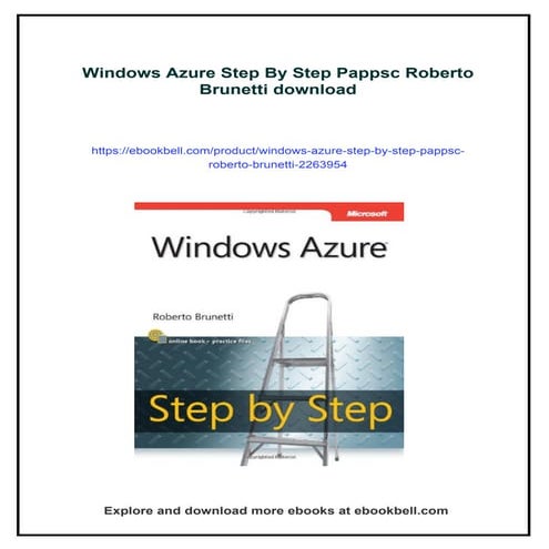 Windows Azure Step By Step Pappsc Roberto Brunetti | PDF