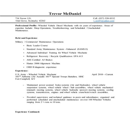 Trevor McDaniel Resume revised | DOCX