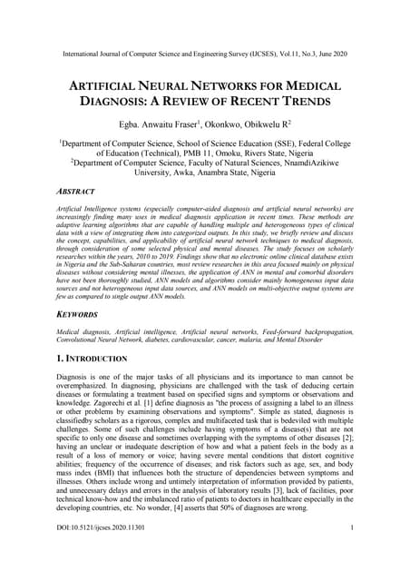 An Artificial Neural Network Based Medical Diagnosis of Mental Health Diseases | PDF