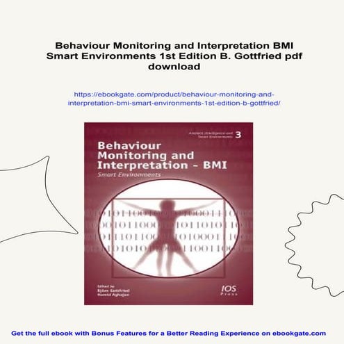 Behaviour Monitoring and Interpretation BMI Smart Environments 1st ...