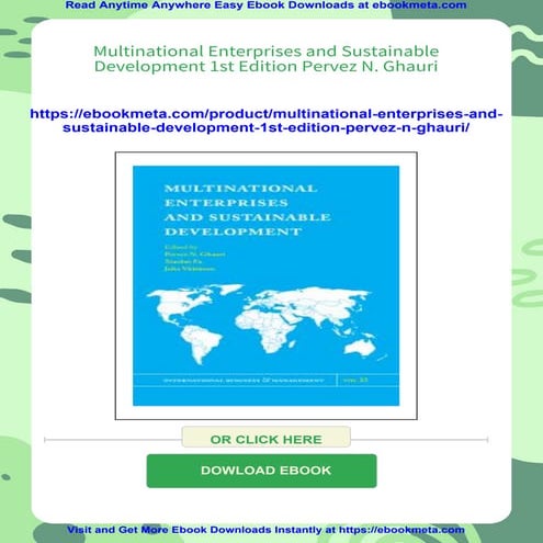 Multinational Enterprises and Sustainable Development 1st Edition ...