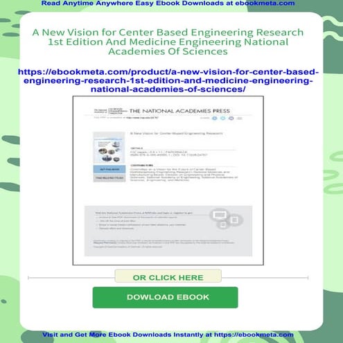 A New Vision for Center Based Engineering Research 1st Edition And ...