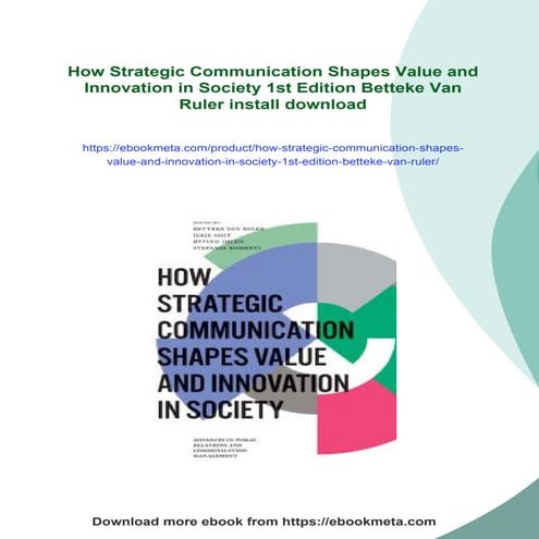 How Strategic Communication Shapes Value and Innovation in Society 1st ...