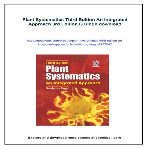 Plant Systematics Third Edition An Integrated Approach 3rd Edition G ...