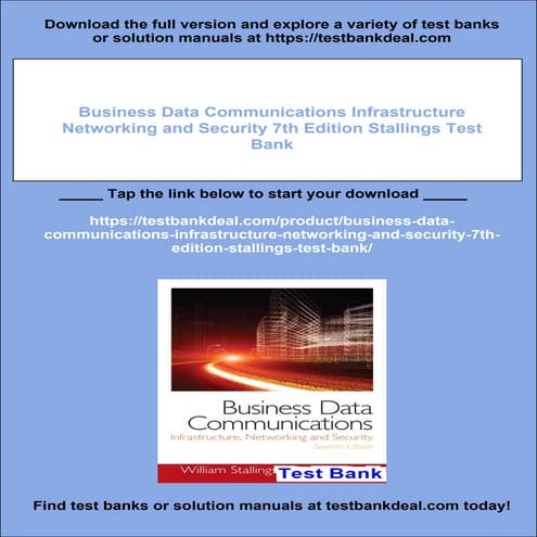 Business Data Communications Infrastructure Networking and Security 7th ...