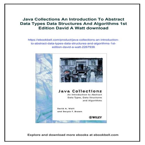 Java Collections An Introduction To Abstract Data Types Data Structures And Algorithms 1st ...