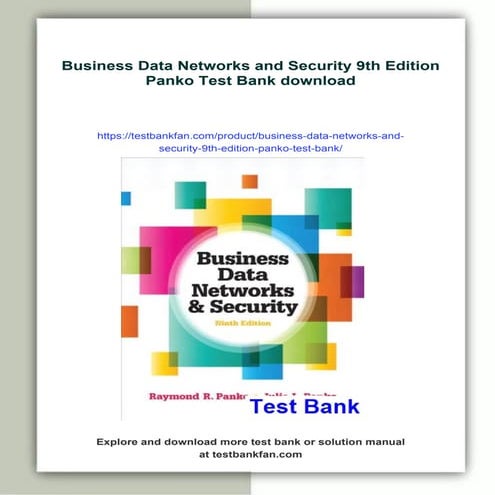 Business Data Networks and Security 9th Edition Panko Test Bank | PDF