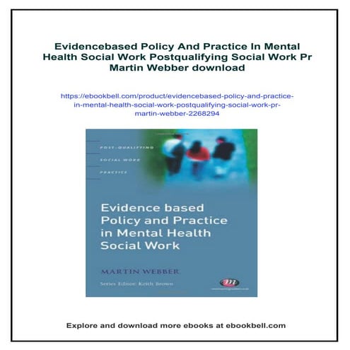 Evidencebased Policy And Practice In Mental Health Social Work ...