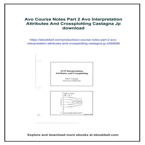 Avo Course Notes Part 2 Avo Interpretation Attributes And Crossplotting ...