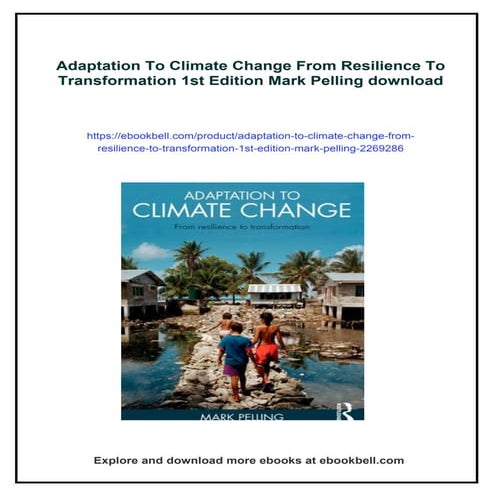 Adaptation To Climate Change From Resilience To Transformation 1st ...