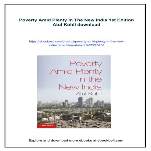 Poverty Amid Plenty In The New India 1st Edition Atul Kohli | PDF