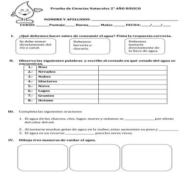Hoja De Trabajo Sobre El Ciclo Del Agua, Clave De Respuestas Ciclo Del