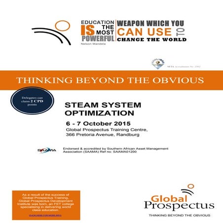 Steam System Optimization | PDF | Business | Business and Finance