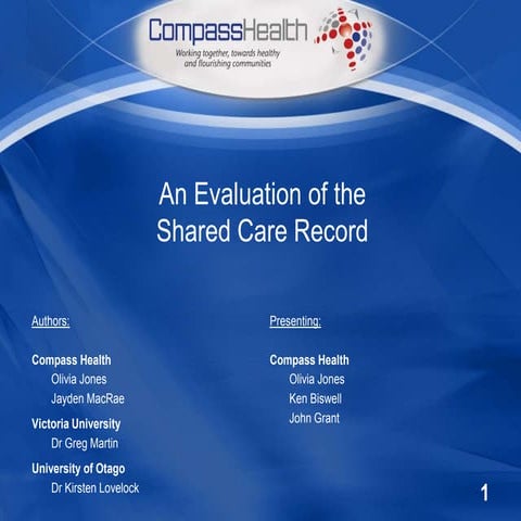 An evaluation of the shared care record | PPTX