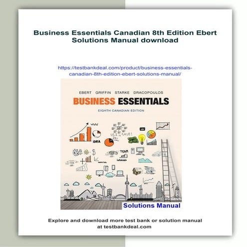 Business Essentials Canadian 8th Edition Ebert Solutions Manual | PDF