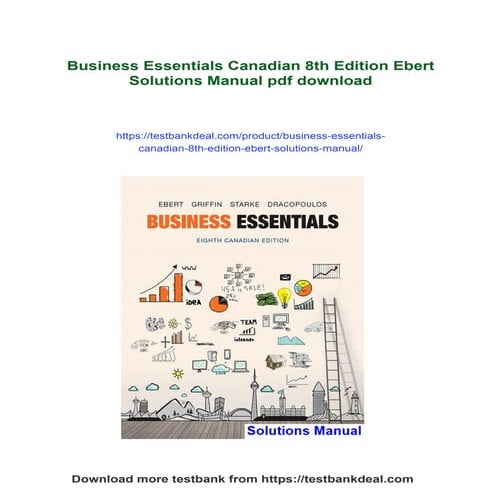 Business Essentials Canadian 8th Edition Ebert Solutions Manual | PDF