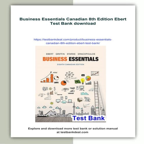 Business Essentials Canadian 8th Edition Ebert Test Bank | PDF