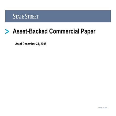 state street corp Asset Backed Commercial Paper Presentation | PDF ...