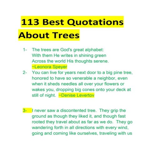 113 best quotations about trees | DOCX | Woodworking | Arts and Crafts