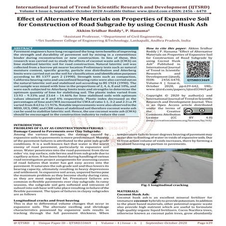 Effect of Alternative Materials on Properties of Expansive Soil for ...