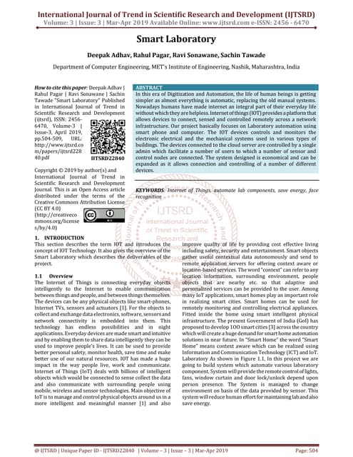 Home automation using IoT | PPT