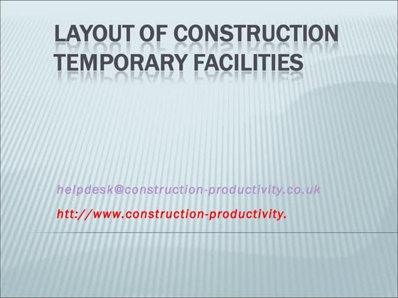 Temporary facilities | PPTX